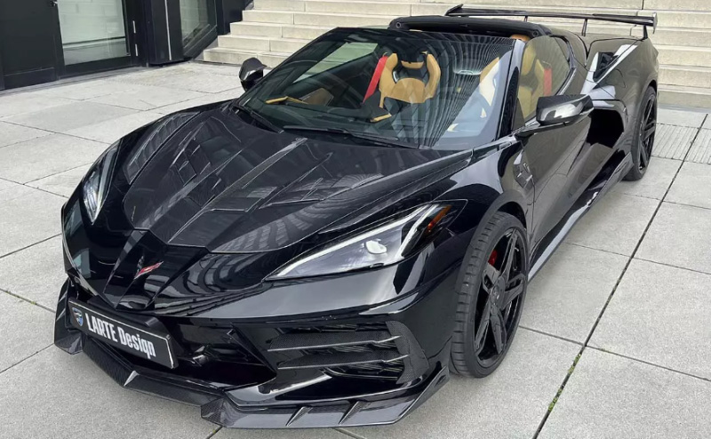 Тюнинг Corvette C8 Спойлер переднего бампера, карбон, LARTE-Design ...